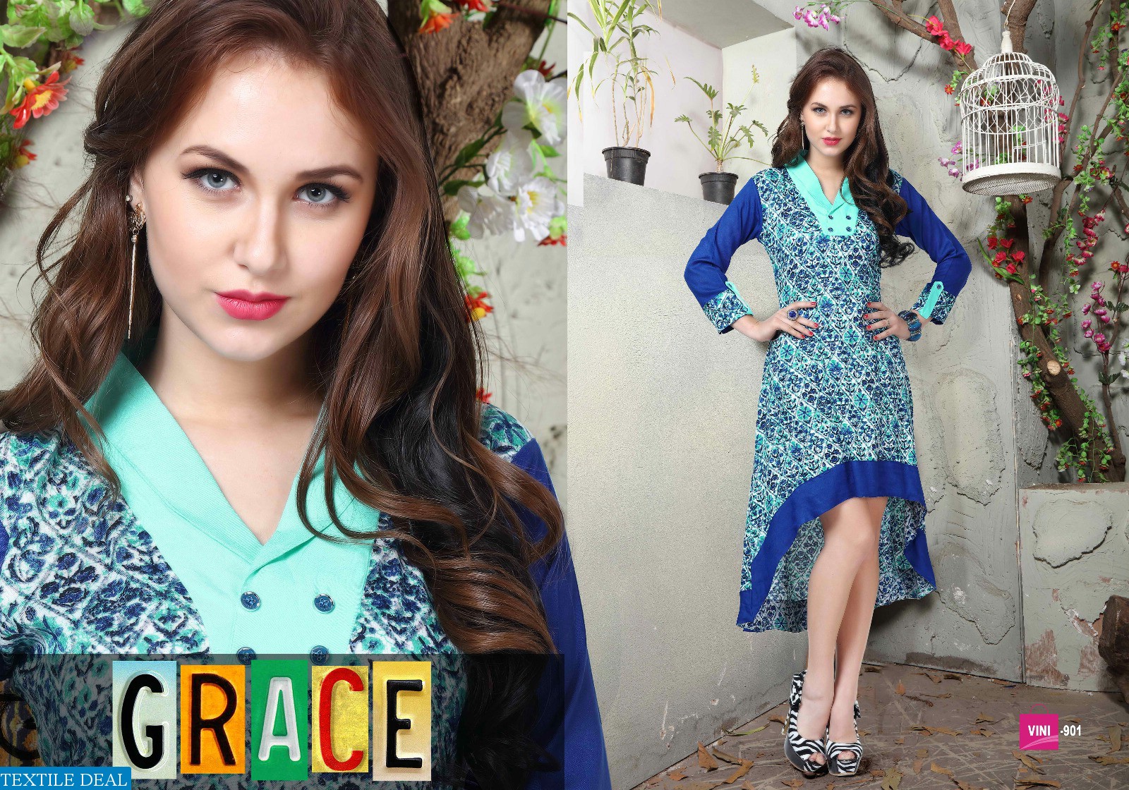 Grace vol-2 Wholesale Classy and Fabulous Ladies kurtis - textiledeal.in