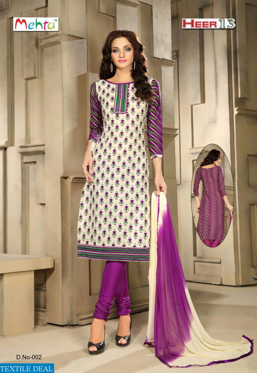 mehta heer vol-13 Wholesale indian Dress material Supplier - textiledeal.in