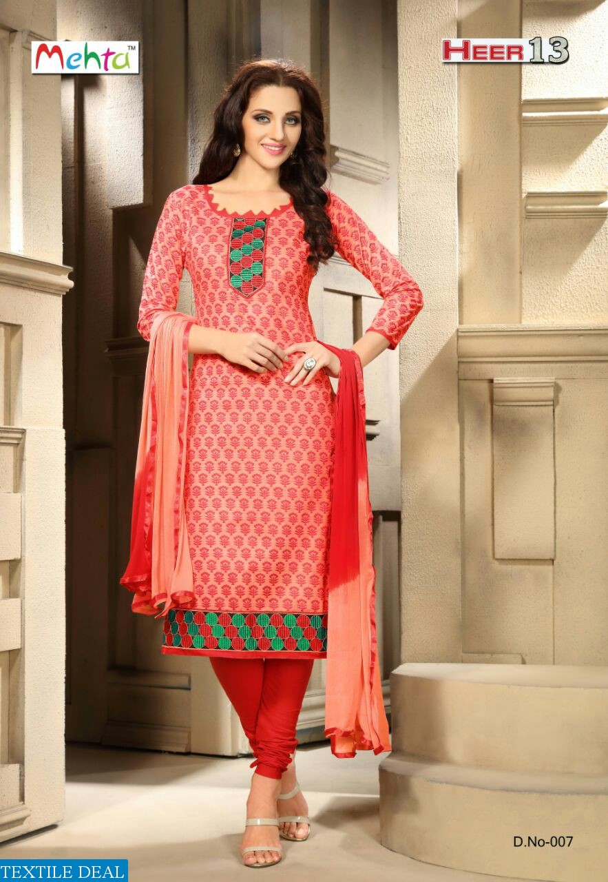 mehta heer vol-13 Wholesale indian Dress material Supplier - textiledeal.in