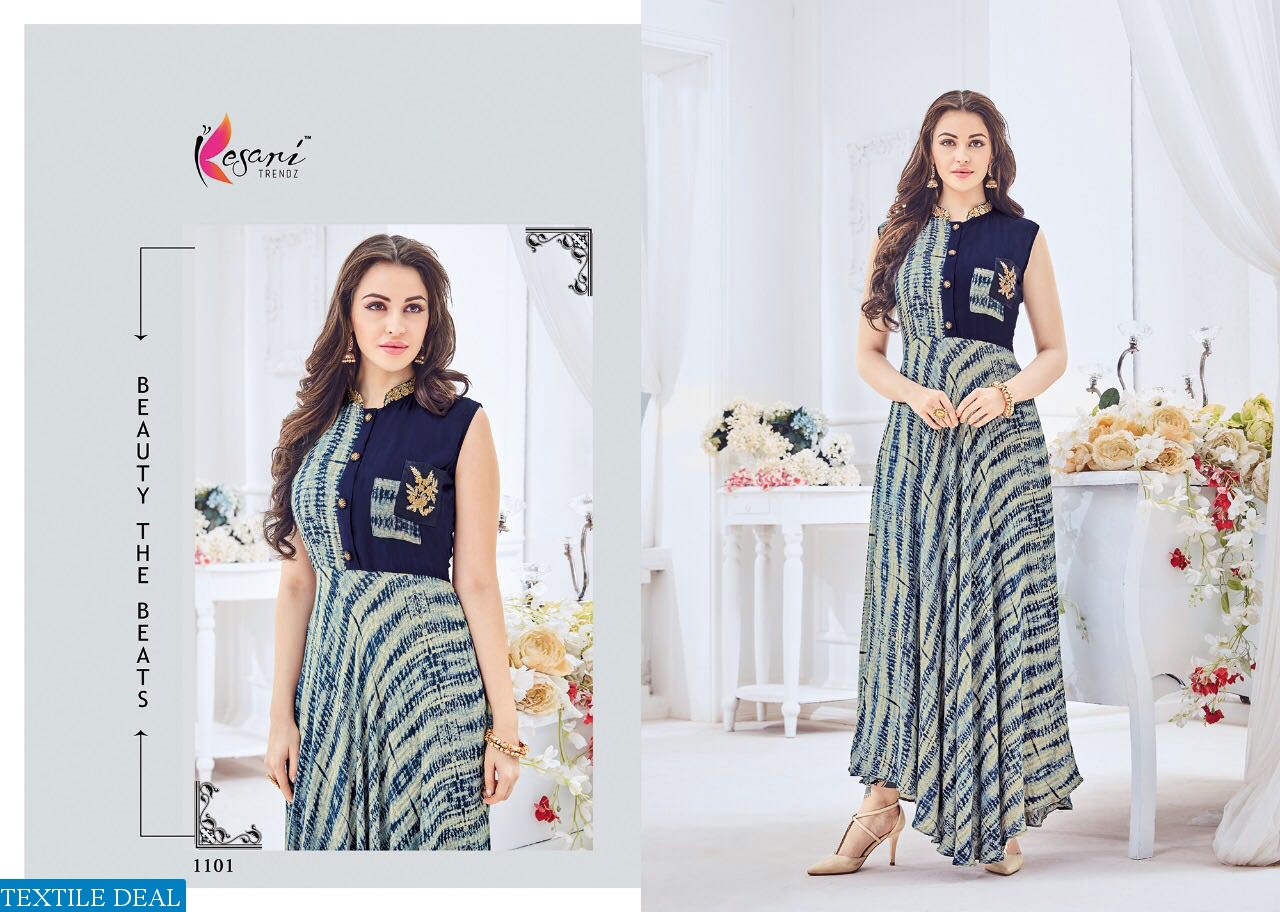 kesari beleza vol-2 Wholesale long Fancy kurtis - textiledeal.in