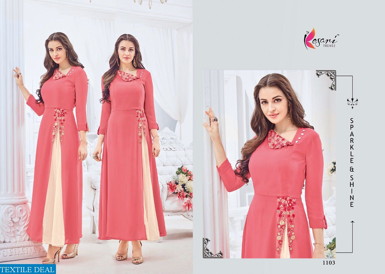 kesari beleza vol-2 Wholesale long Fancy kurtis - textiledeal.in